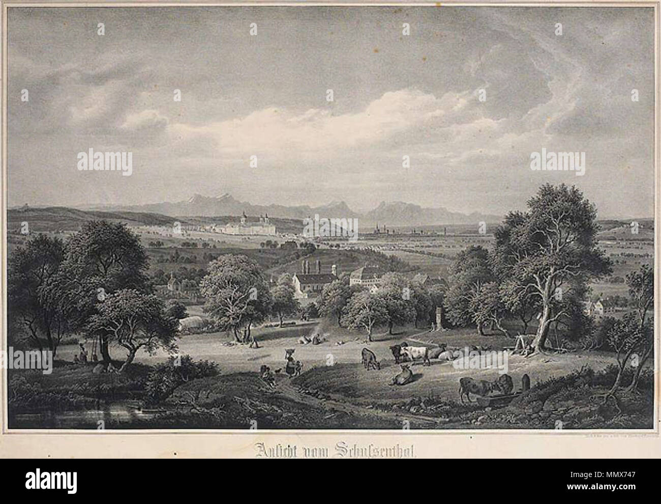 . German painter and lithographer Eberhard Emminger Schussental Stock ...