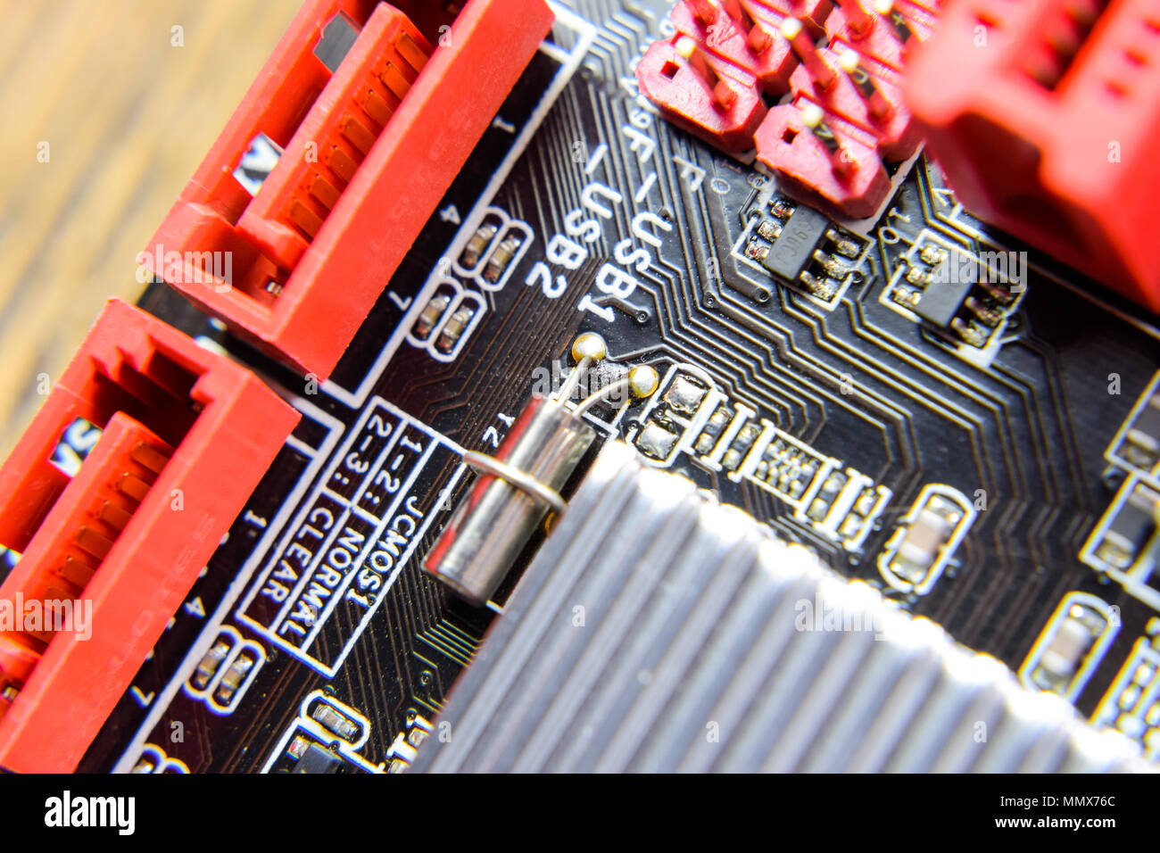 Electronic board with electrical components. Electronics of computer ...