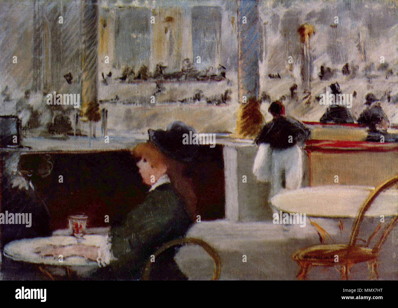 German: Im Café. 1880. Edouard Manet 028 Stock Photo - Alamy