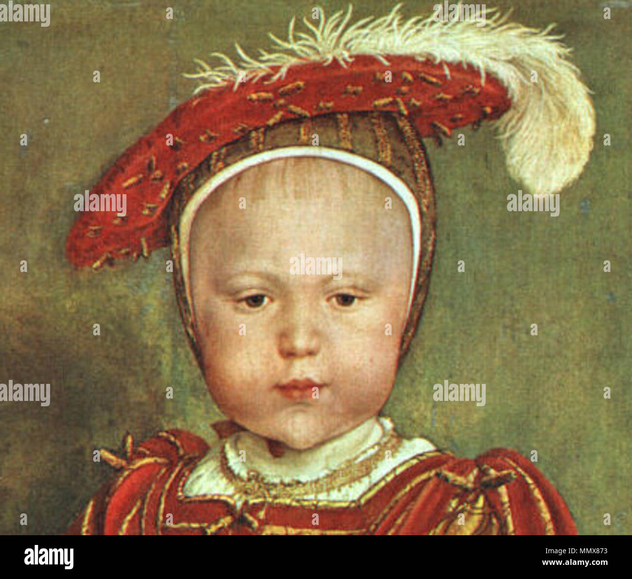 . English: Detail of Edward, Prince of Wales as a child) . 1538 ...