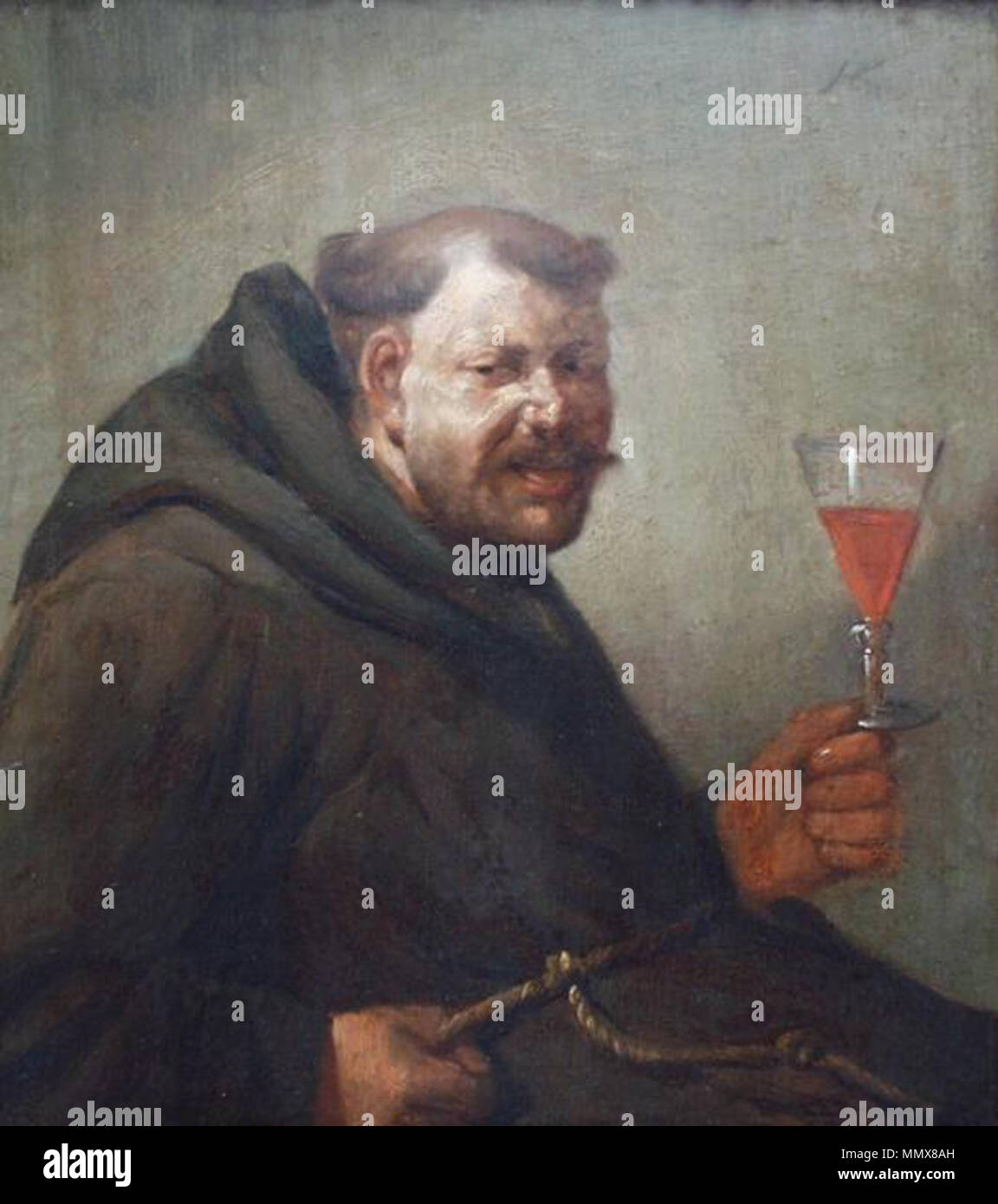 English: A drinking monk. Nederlands: Drinkende monnik . circa 1650 ...