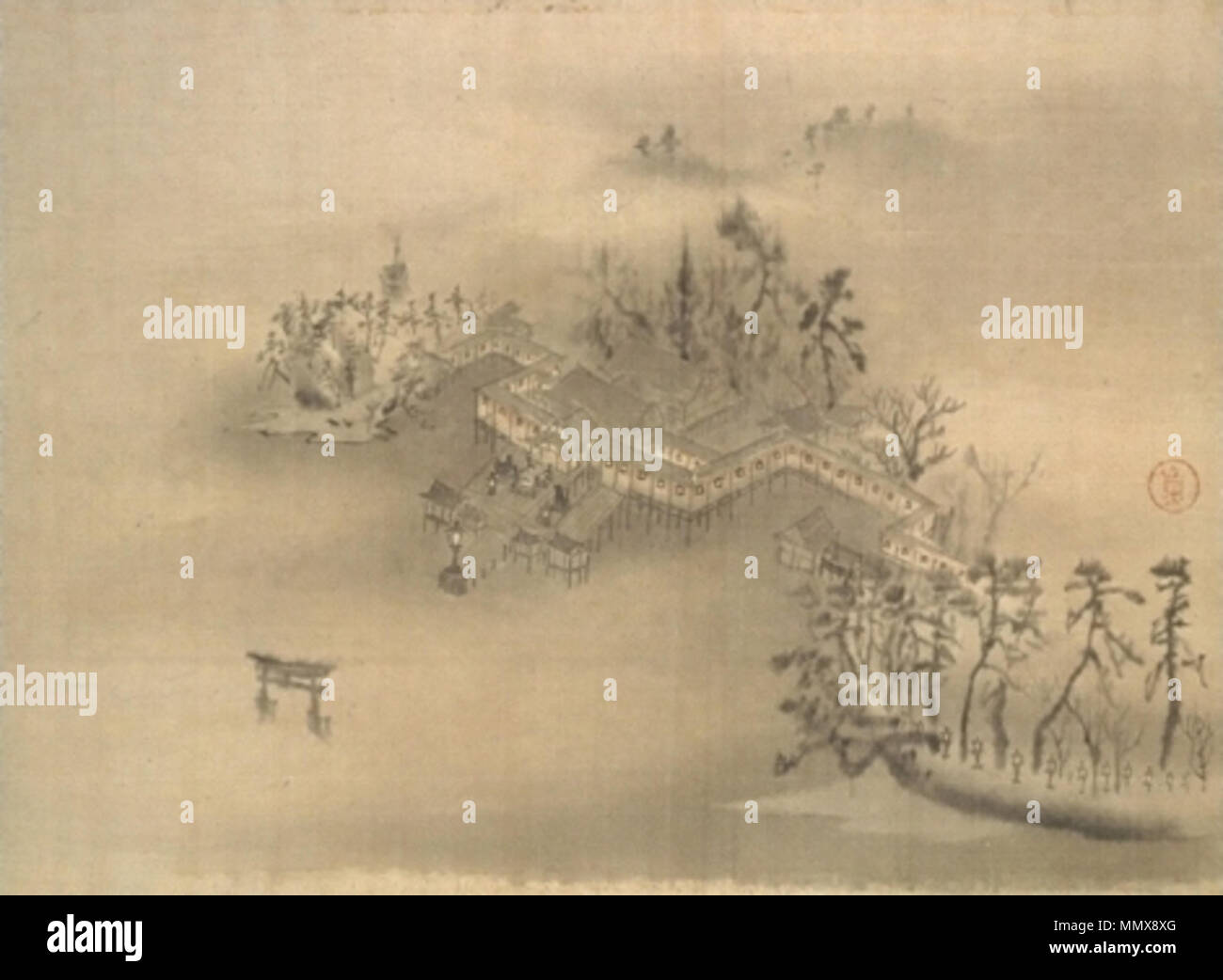 . English: Eight Views of Miyajima, by Nagasawa Rosetsu, Bunkacho, kept at Tokyo National Museum ...