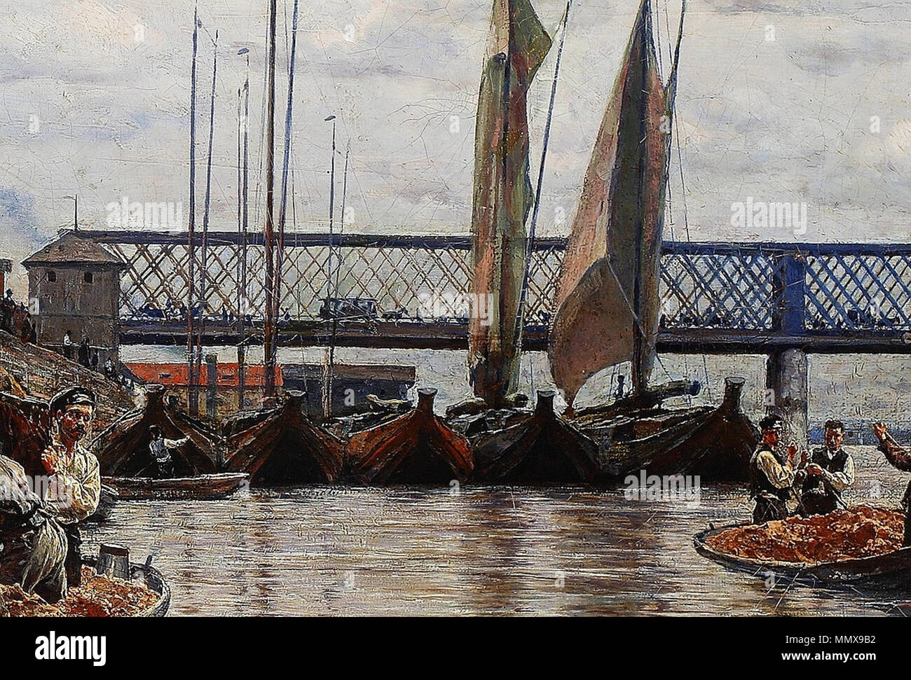 Sand miners (detail).. 1887. Gierymski Sand miners (detail Stock Photo ...