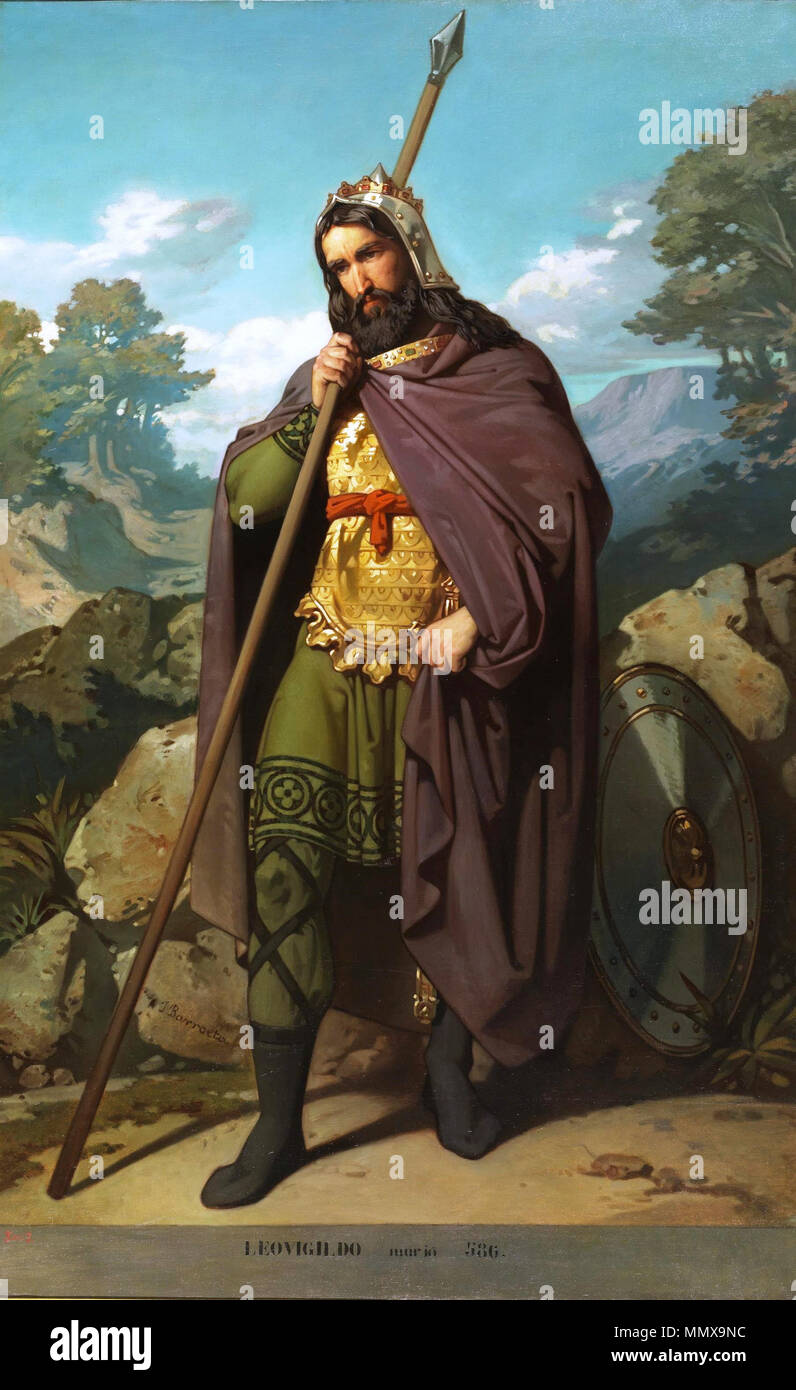 . Español: Retrato imaginario del rey Leovigildo († 586), que fue hijo ...