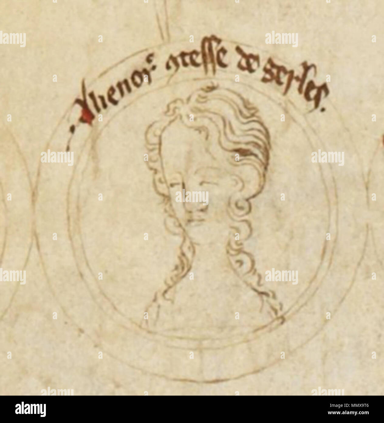 . English: A depiction of princess Eleanor of Woodstock on the family ...