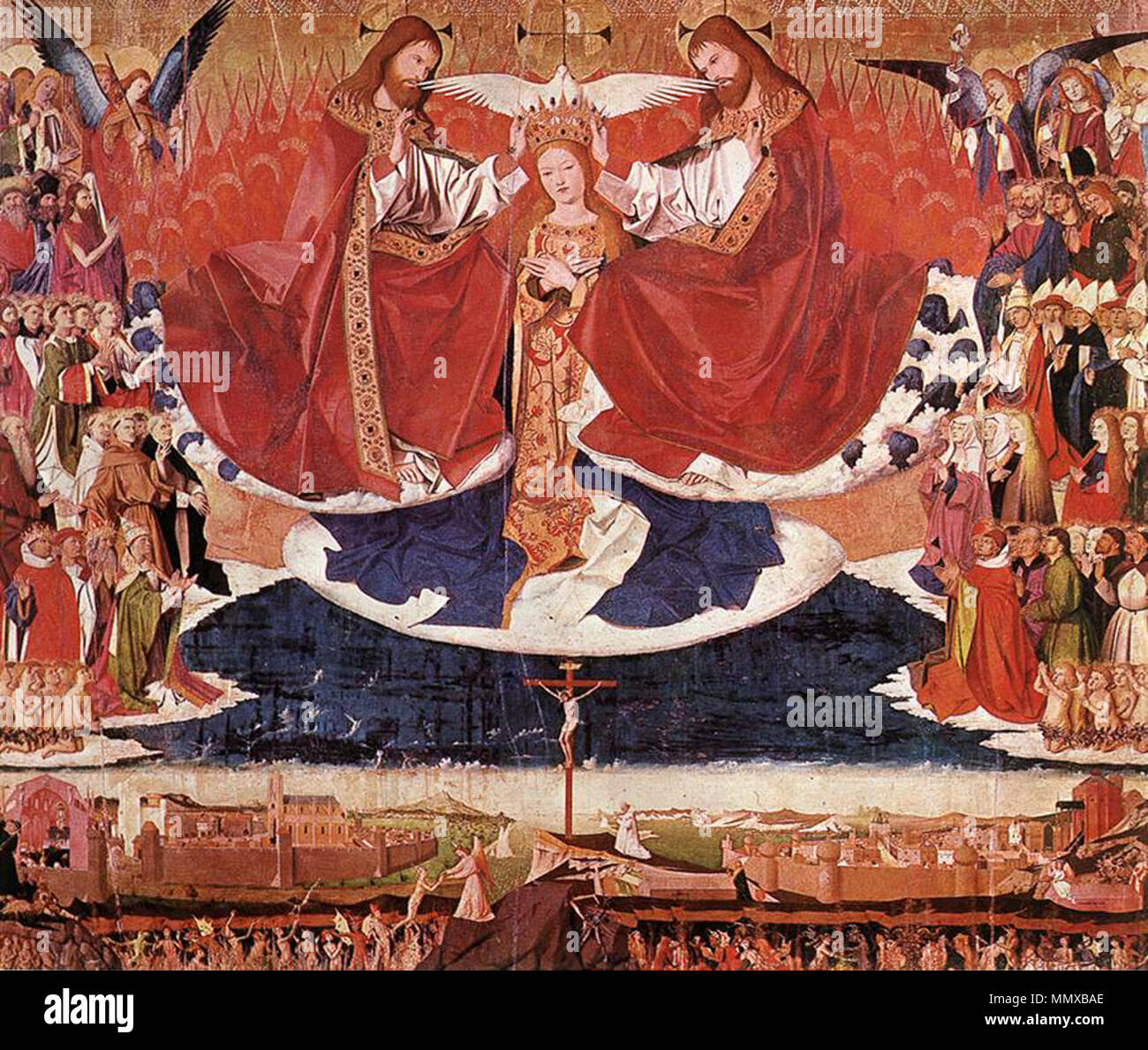 The Coronation of Mary. 1454. Enguerrand Quarton - The Coronation of ...