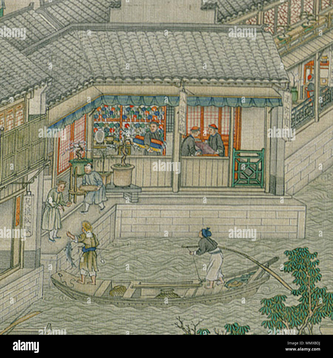 . The sixt from twelve scrolls, depicting the 1751 Emperor's inspection ...