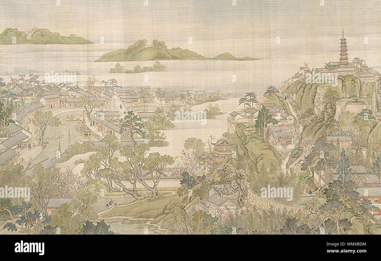 . The sixt from twelve scrolls, depicting the 1751 Emperor's inspection ...