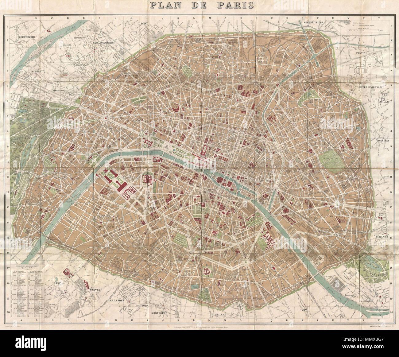Maps of paris hi-res stock photography and images - Alamy