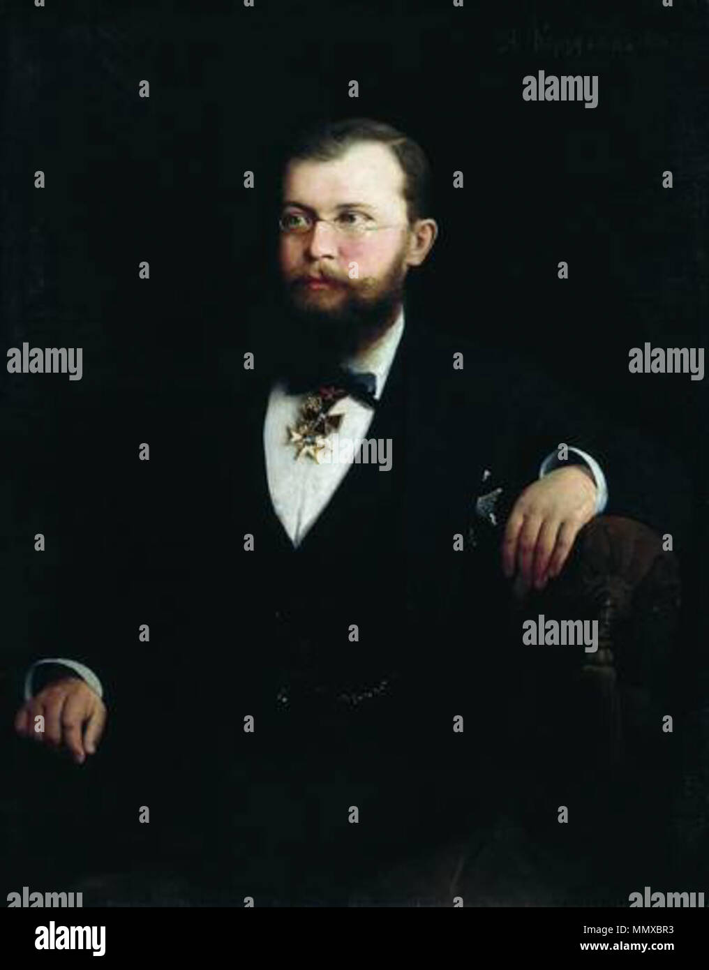 . English: Alexey Korzukhin (1835-1894) Portrait of the A.M. Sibiryakov ...