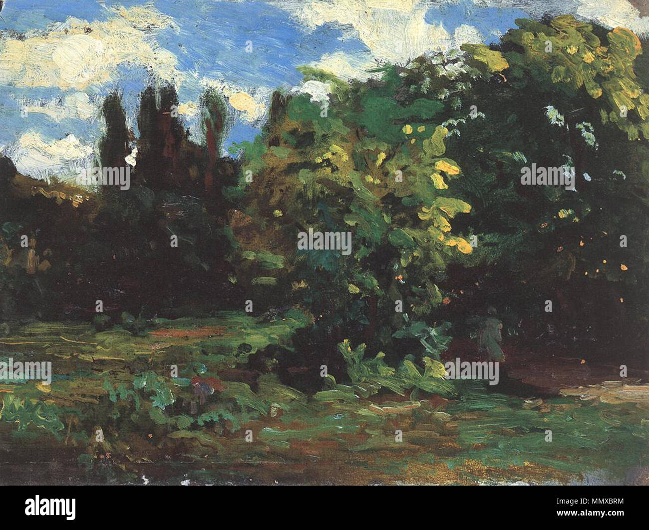 Forest Landscape. between 1880 and 1890. Erdeitaj Stock Photo - Alamy