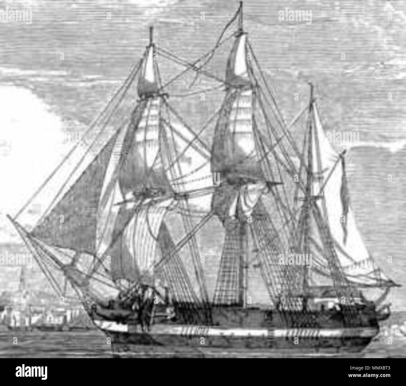 . English: One of the ships of Sir John Franklin's last expedition ...