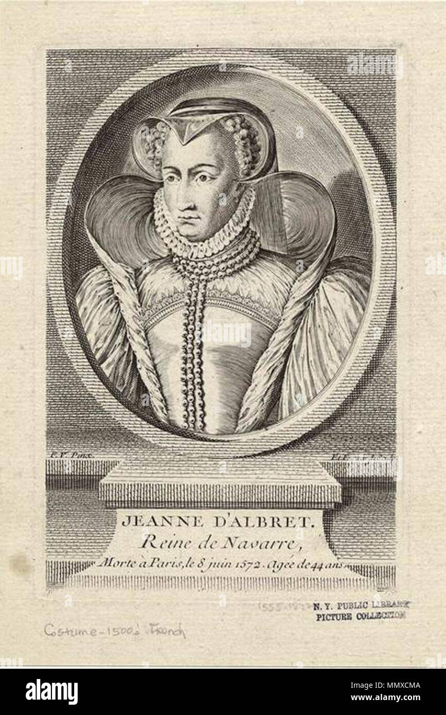 English: Jeanne d'Albret, Queen of Navarre . second half of 18th ...