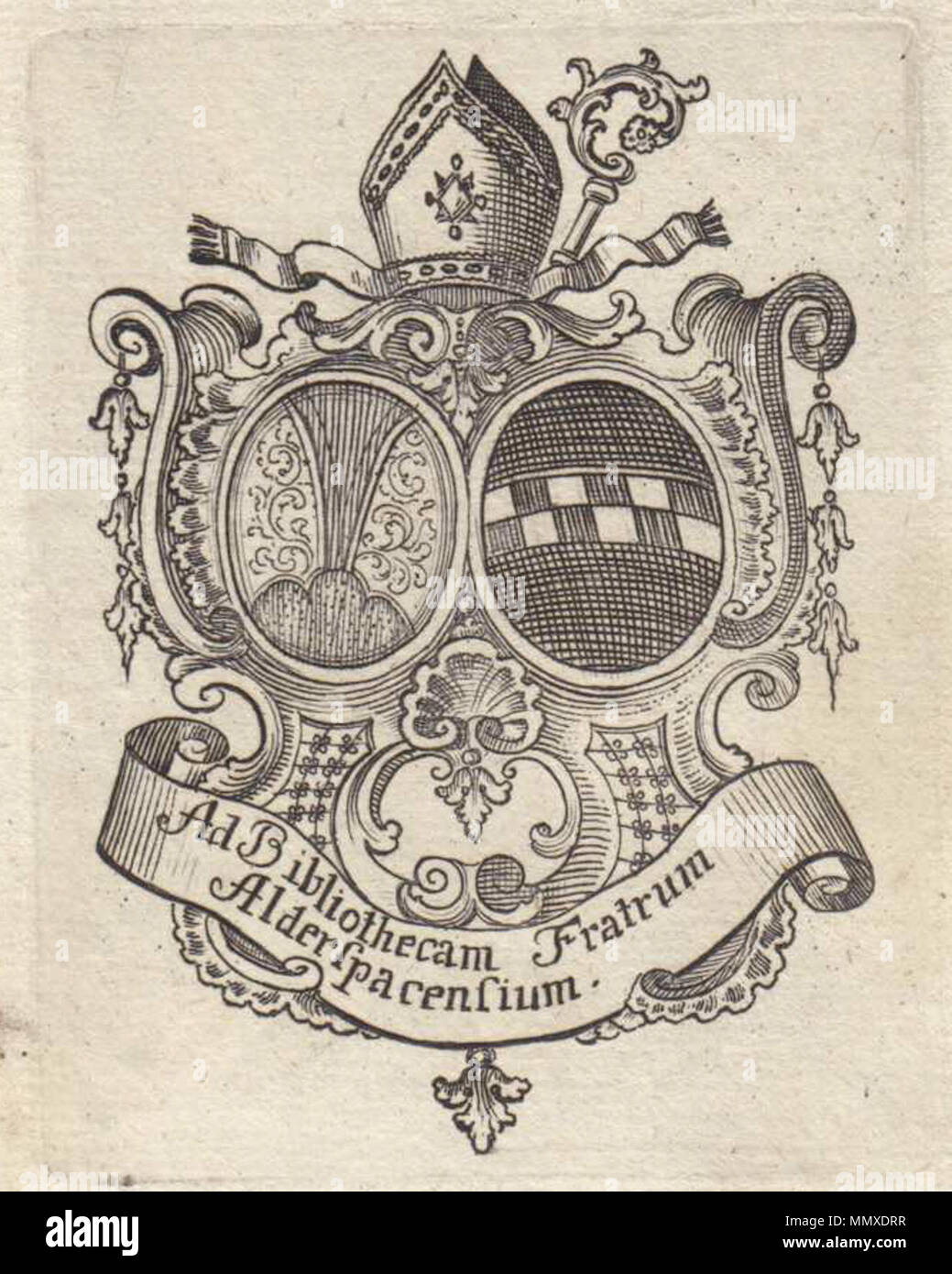 . Ex libris, Zisterzienserabtei St. Maria Aldersbach . by 1800. Unknown ...