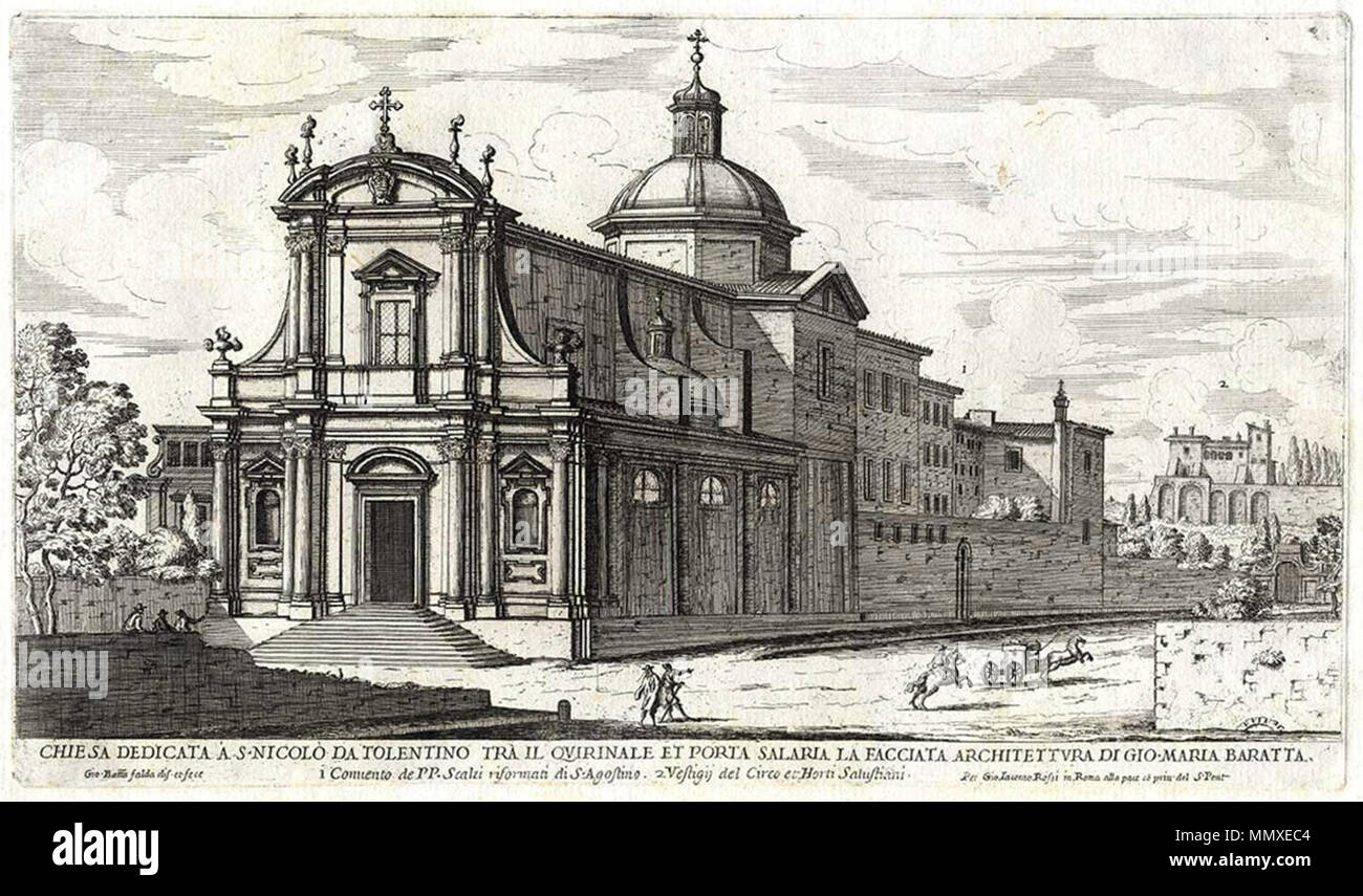 . Italiano: Incisione di Falda . circa 1670. Giovanni Battista Falda ...