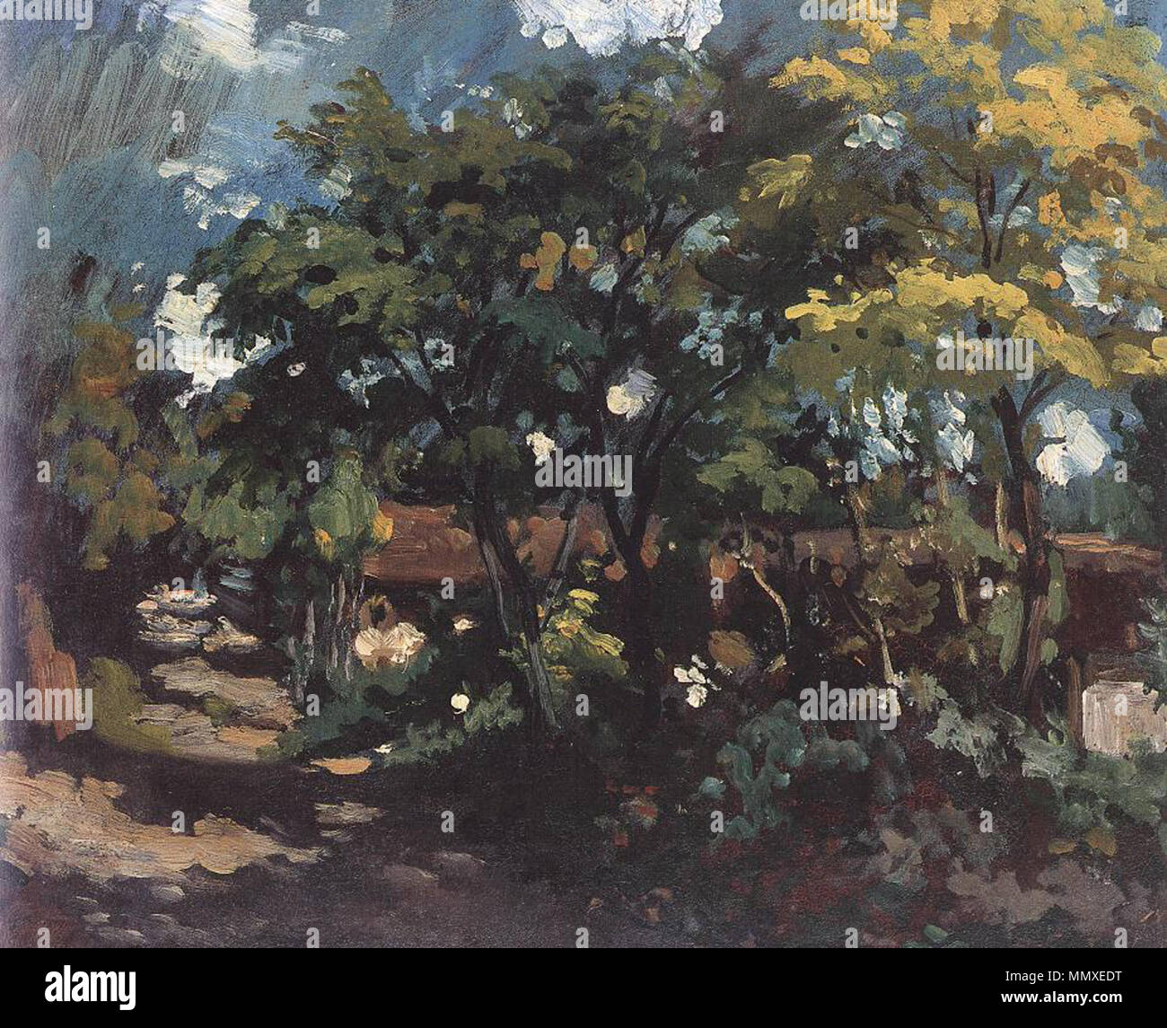 Forest Landscape. between 1885 and 1890. Faluresz Stock Photo - Alamy