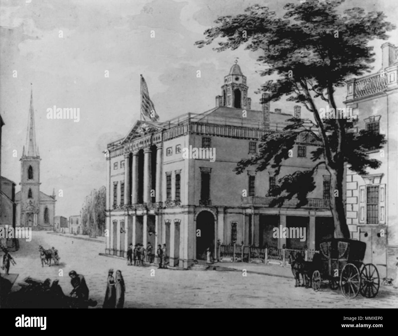 New york city hall 1765 hi-res stock photography and images - Alamy