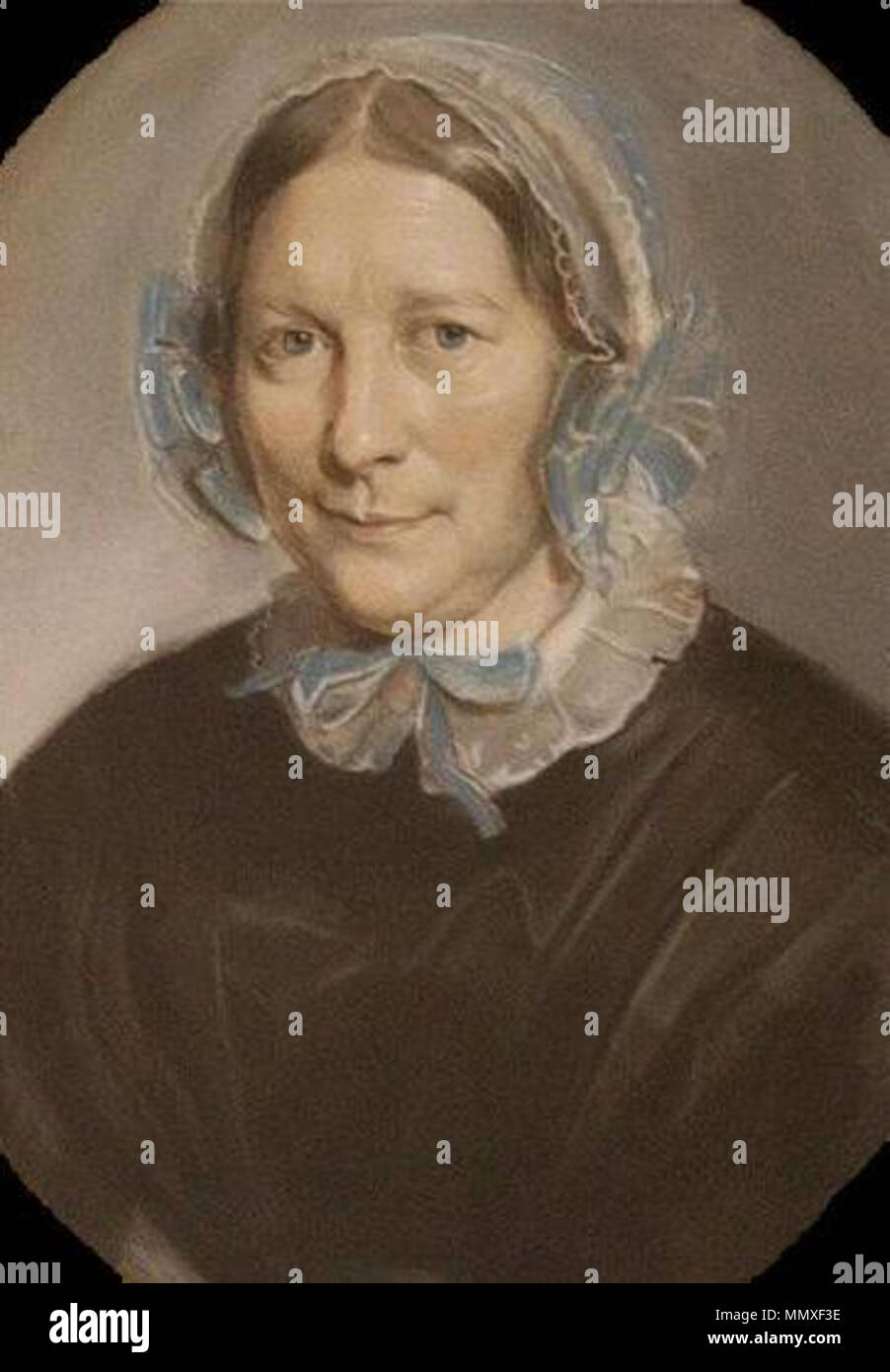 . English: One of pair of oval portraits depicting Joseph Marsland and ...