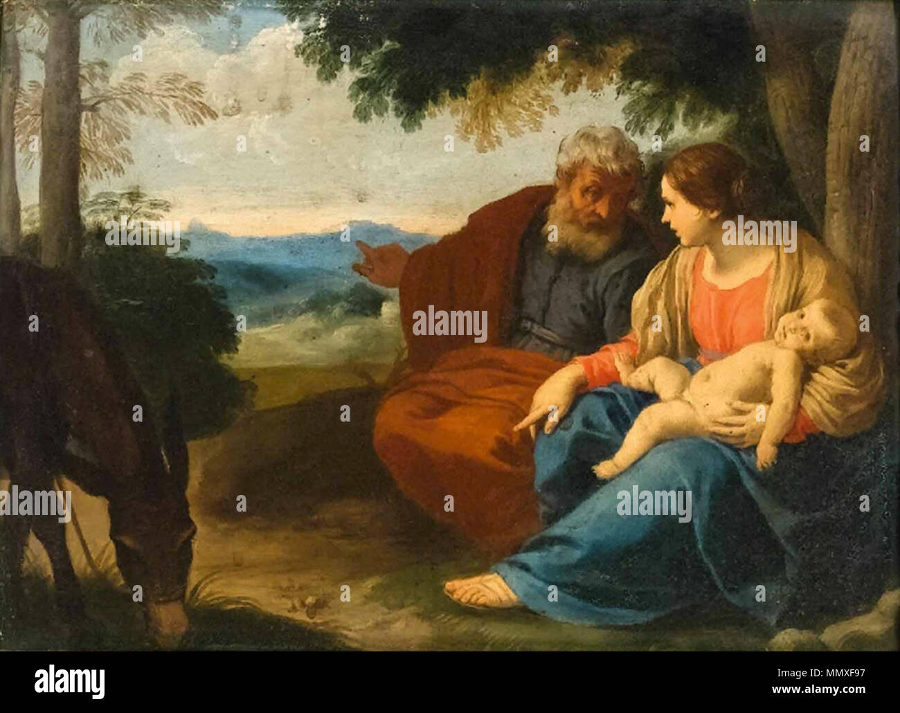 English: Rest on the flight into Egypt . first half of 17th century ...