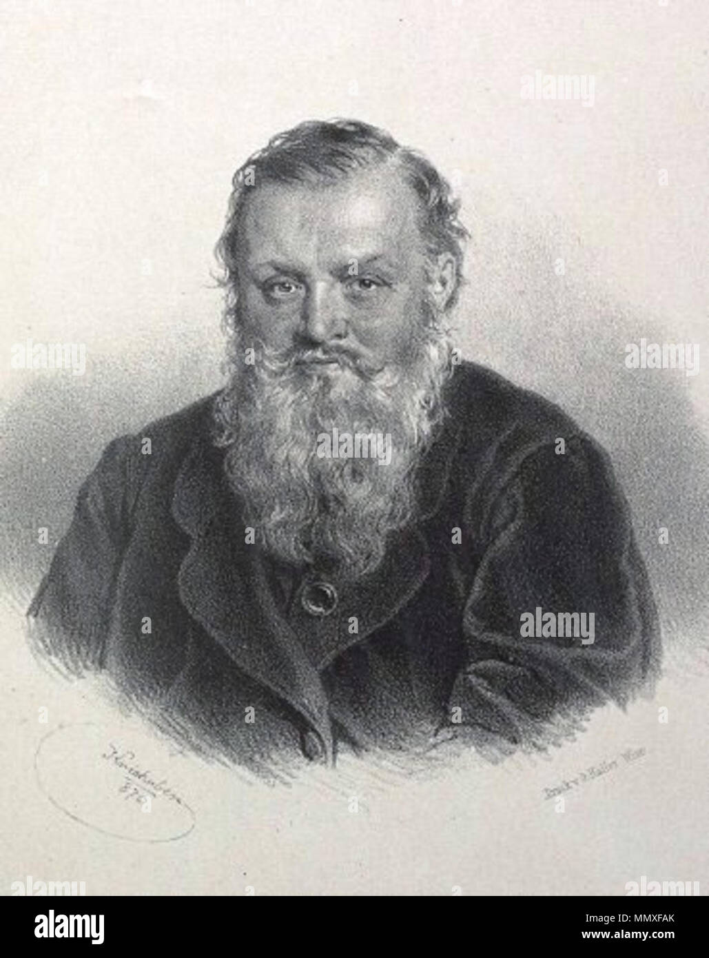 . Altersbildnis des Ferdinand Freiherr Kotz von Dobrz Hlawniowitz (1821 ...