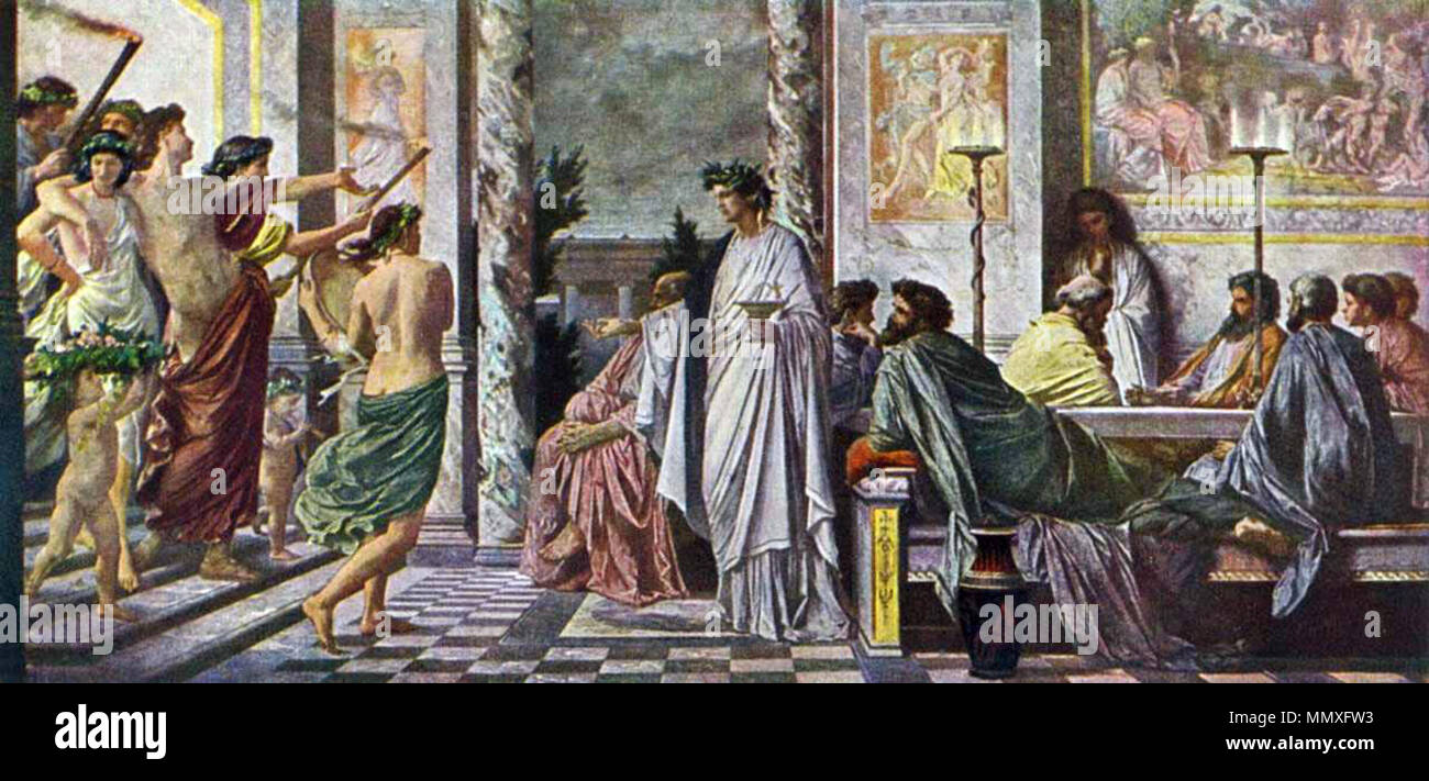 . English: Anselm Feuerbach (1829-1880) painted this scene from Plato's ...