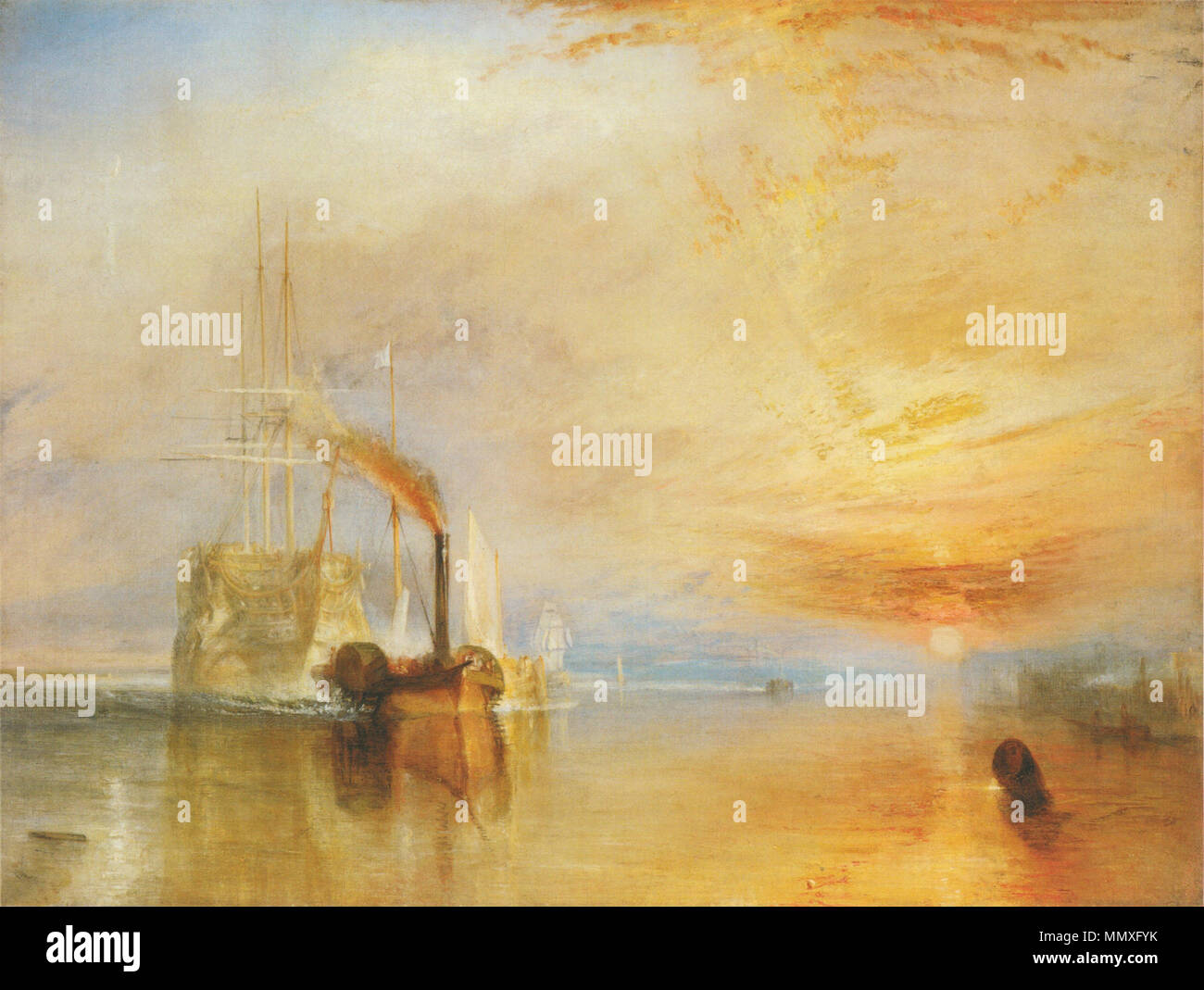 The Fighting Temeraire tugged to her last Berth to be broken up. 1839 ...