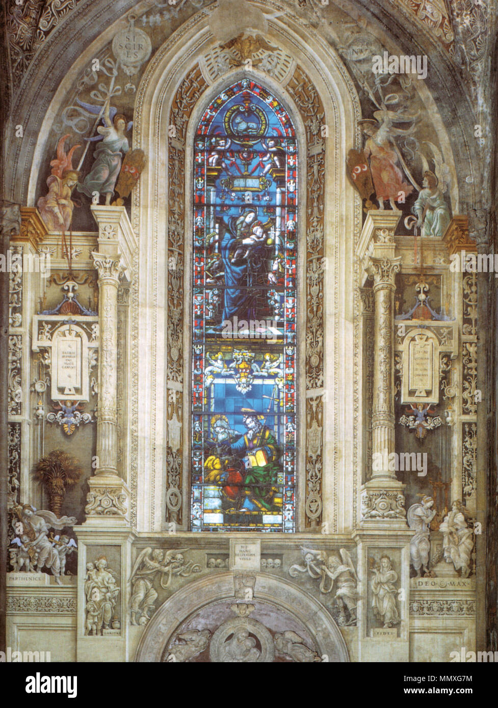 . it= La parete di fondo della cappella di Filippo Strozzi con la ...