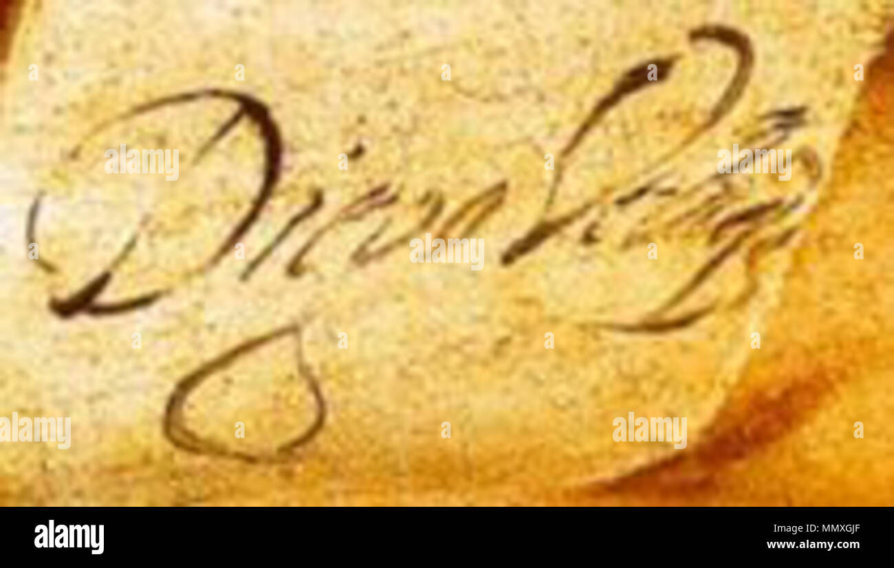 Firma de Velázquez en el retrato de Fernando Valdés Stock Photo - Alamy