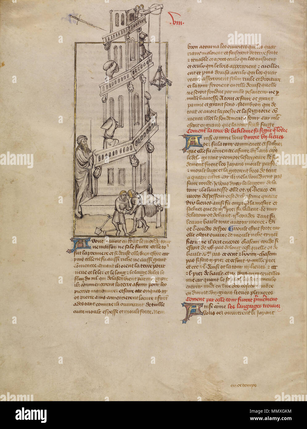 The Building of the Tower of Babel. about 1390 - 1400. First Master of ...