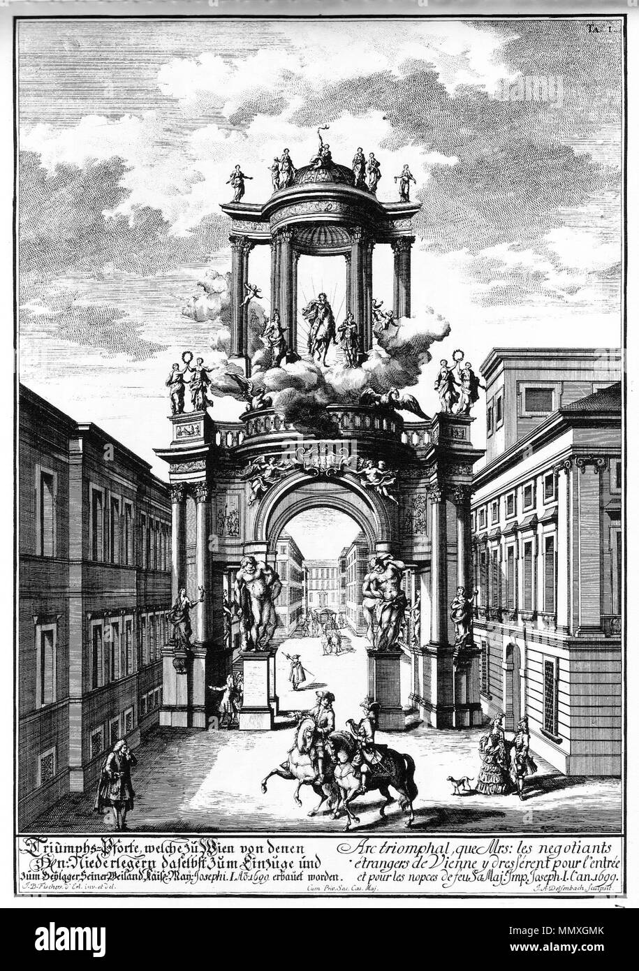 . English: Illustration from 'Entwurff einer historischen Architectur ...