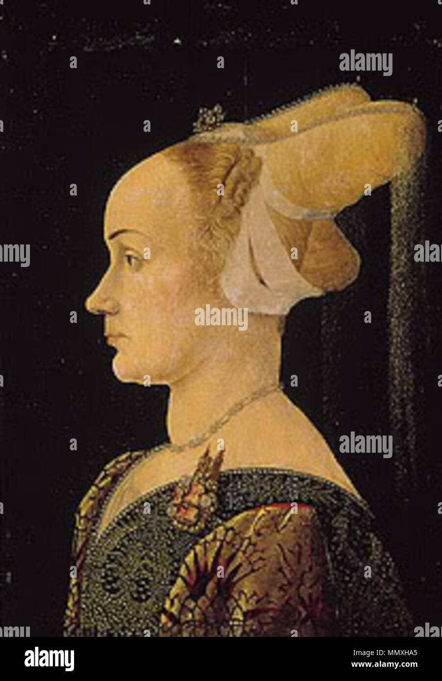 . English: Profile Portrait of a Lady Profile portrait of a lady. 1475 ...