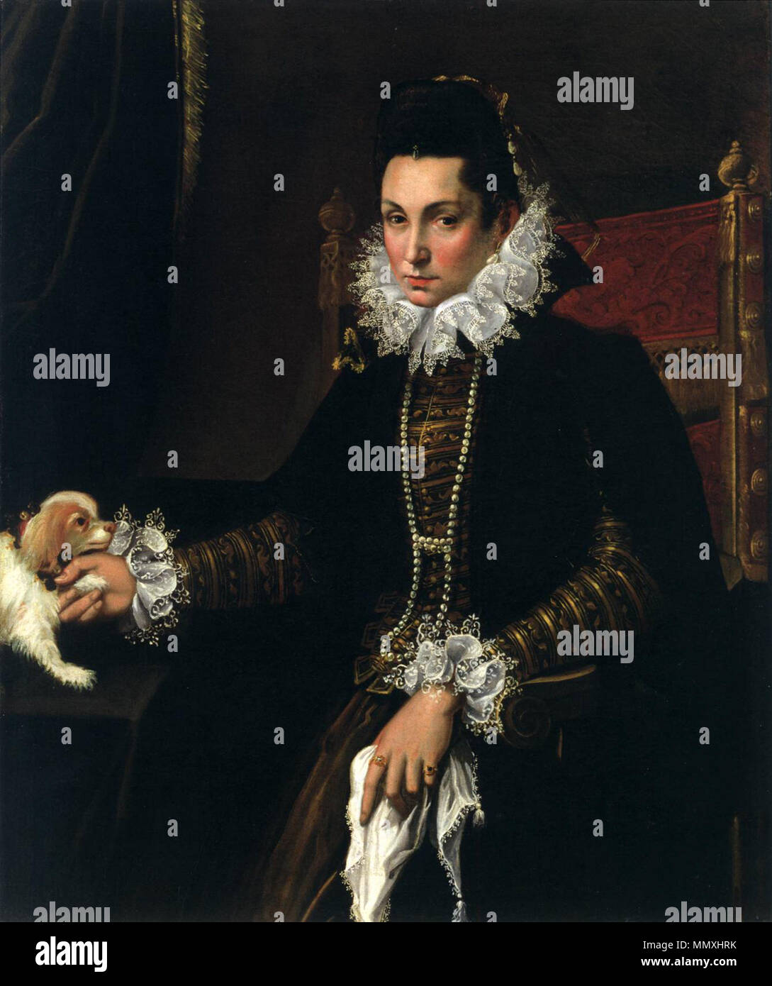 Portrait of Ginevra Aldrovandi Hercolani. 1590s. Lady with a Lapdog ...