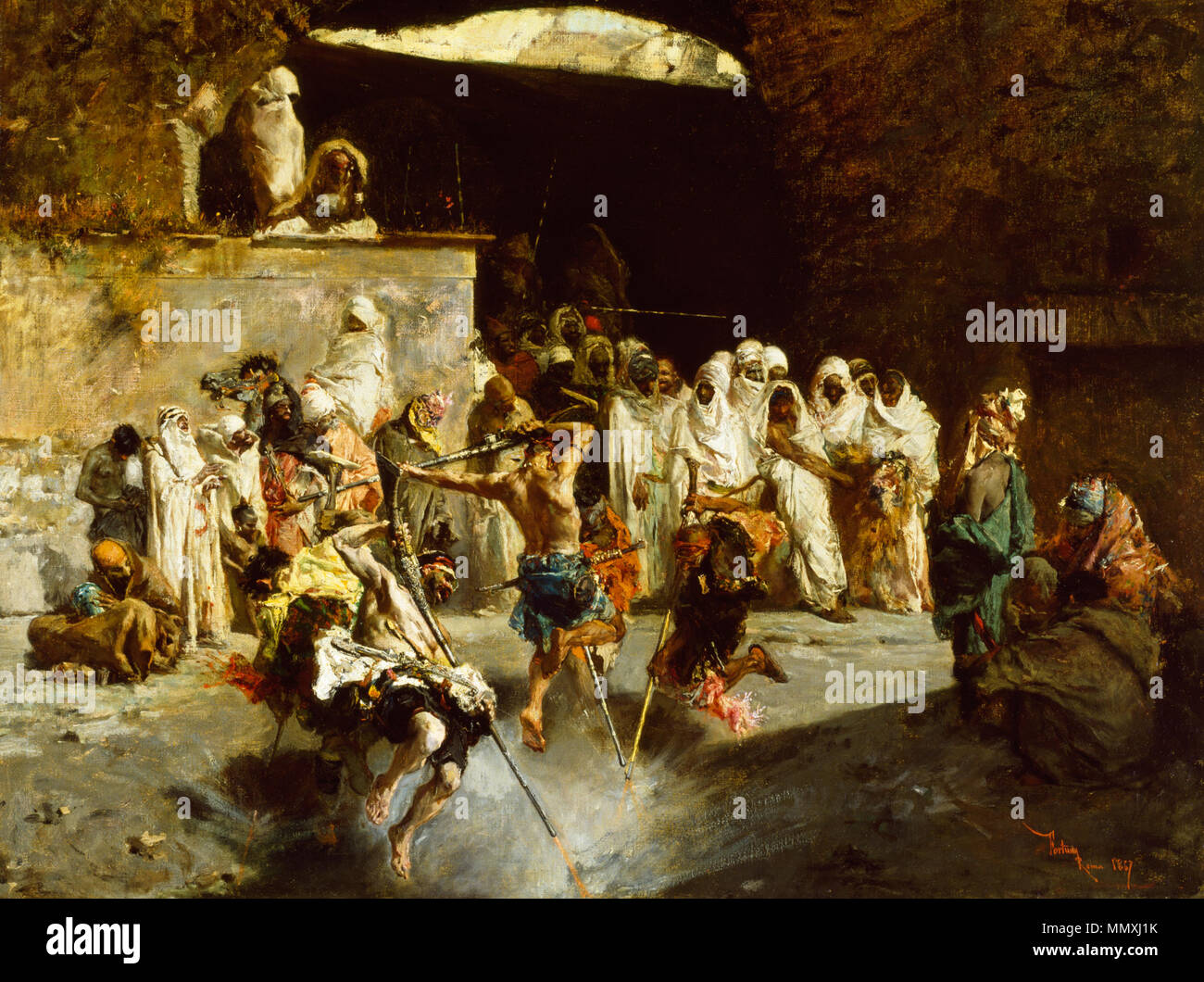 37.191 Mariano Fortuny y Marsal (Spanish, 1838-1874). 'Arab Fantasia ...