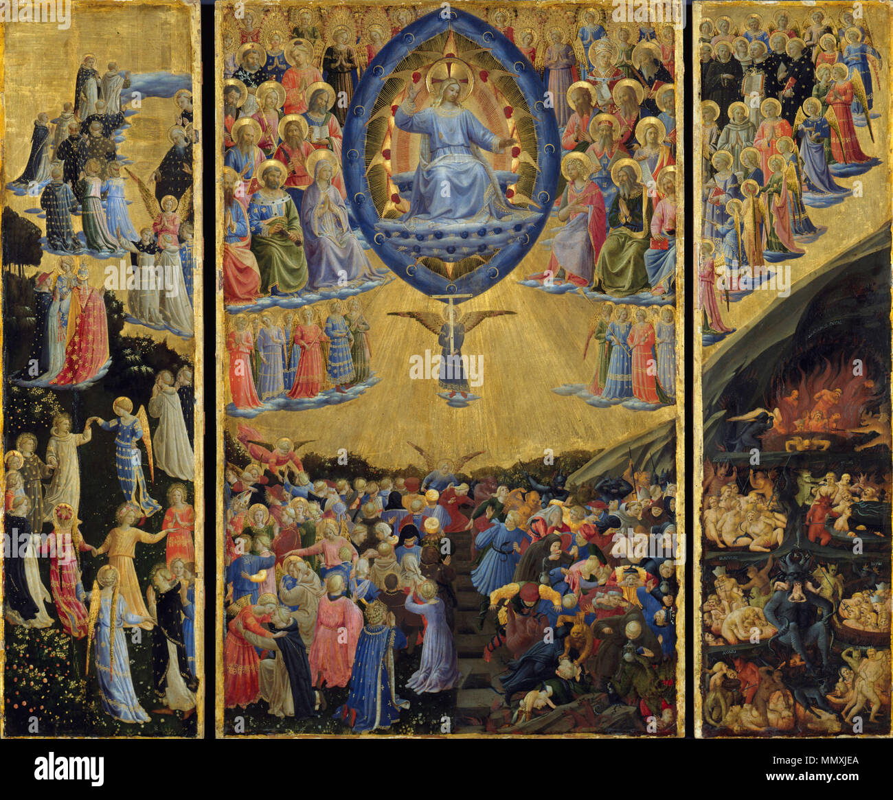 The Last Judgement (Winged Altar). circa 1450. Fra Angelico - The Last Judgement (Winged Altar ...
