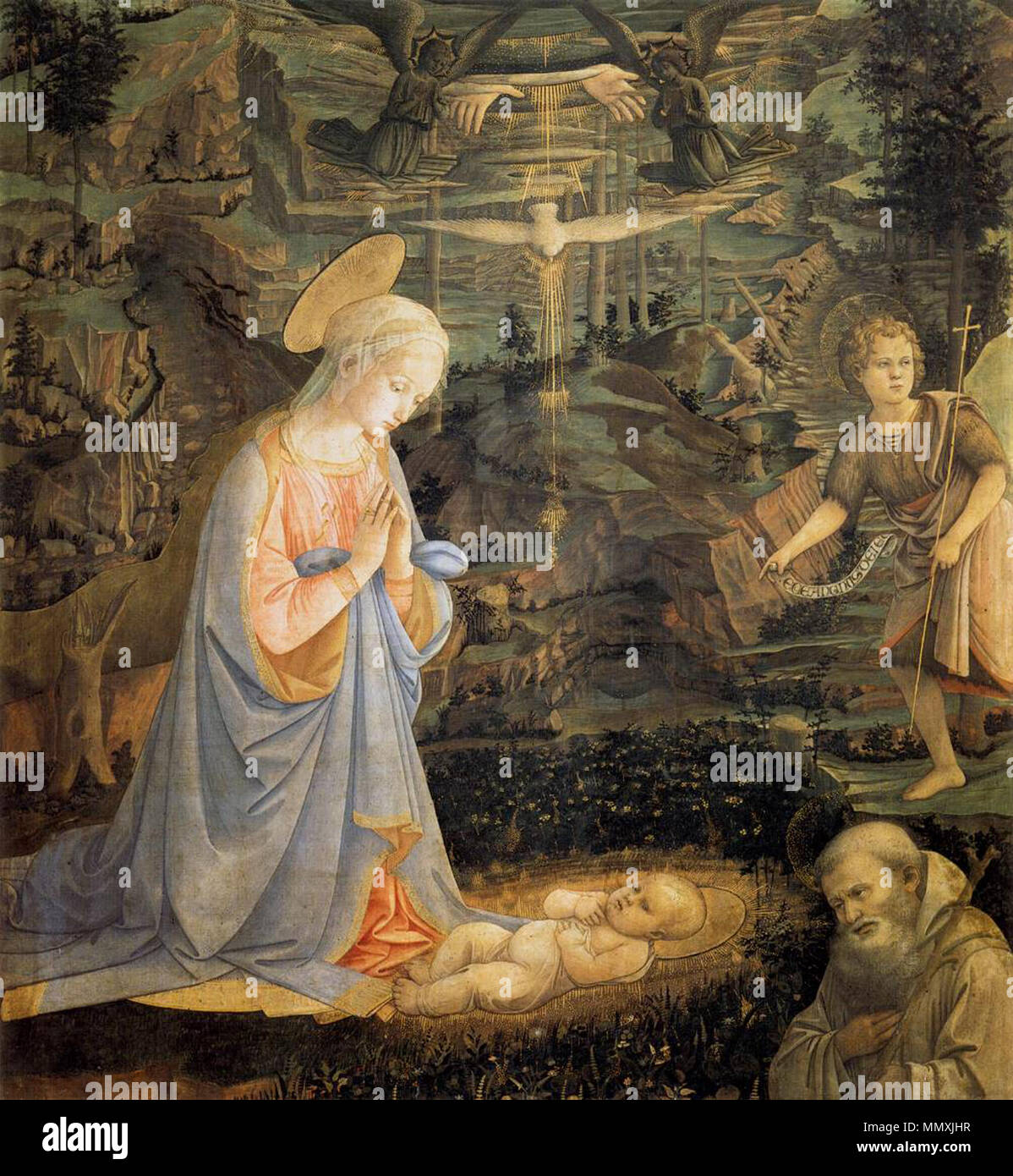 Fra filippo lippi the adoration hi-res stock photography and images - Alamy