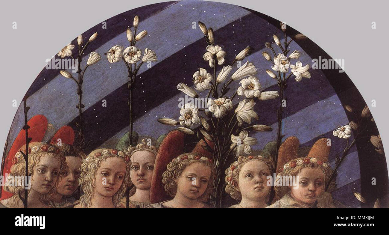 Coronation of the Virgin (detail). between 1441 and 1447. Fra Filippo Lippi - Coronation of the ...