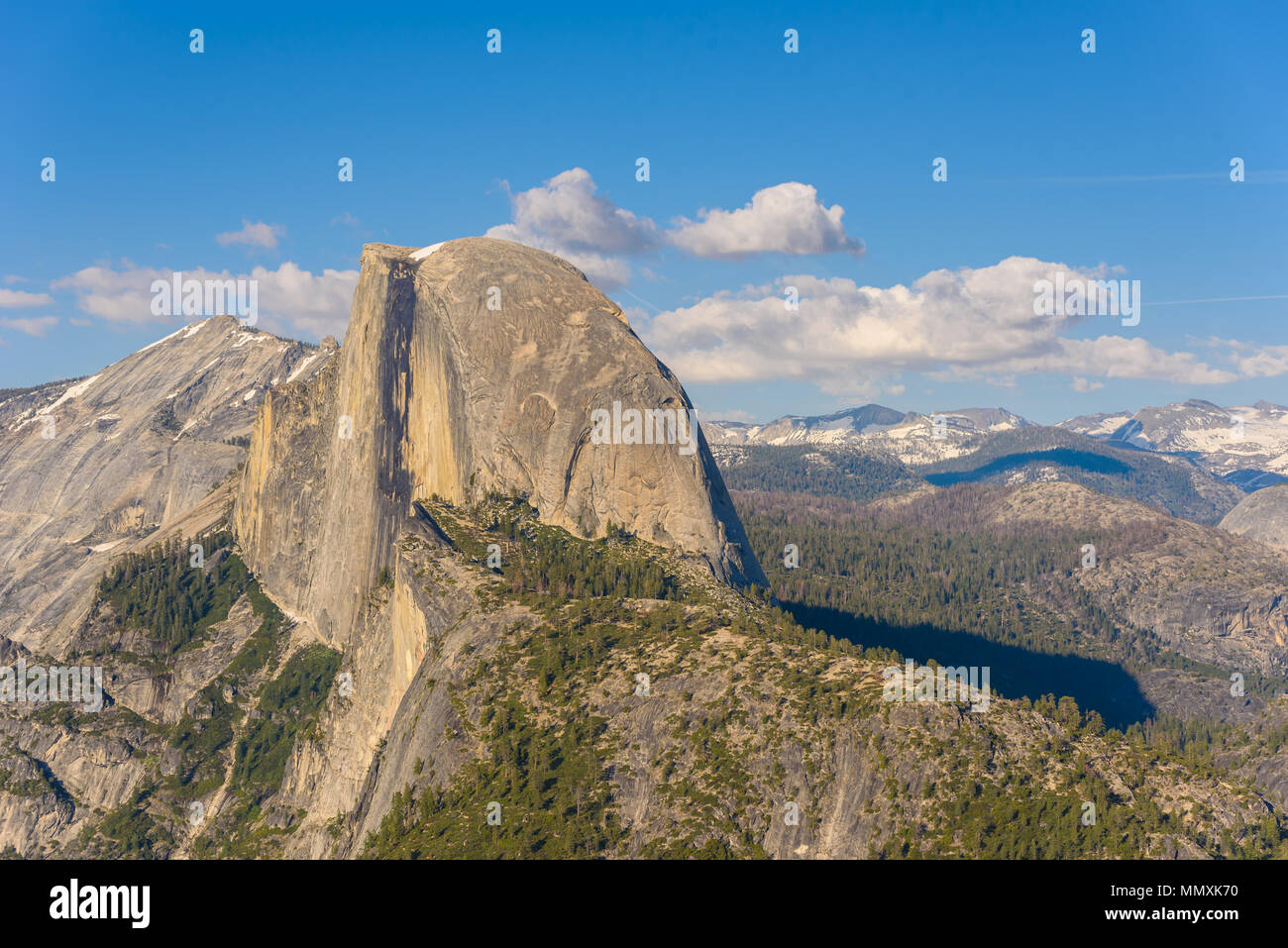 Half Dome rock and Valley from Glacier Point - Panorama View Point at ...