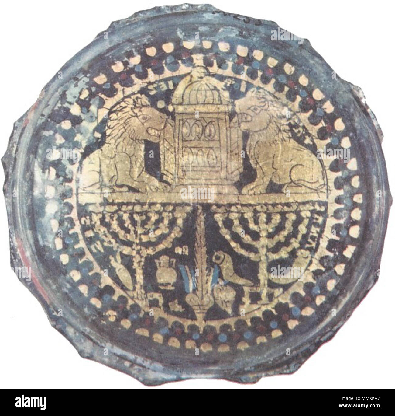 2nd century Rome gold goblet shows Jewish ritual objects Stock Photo ...