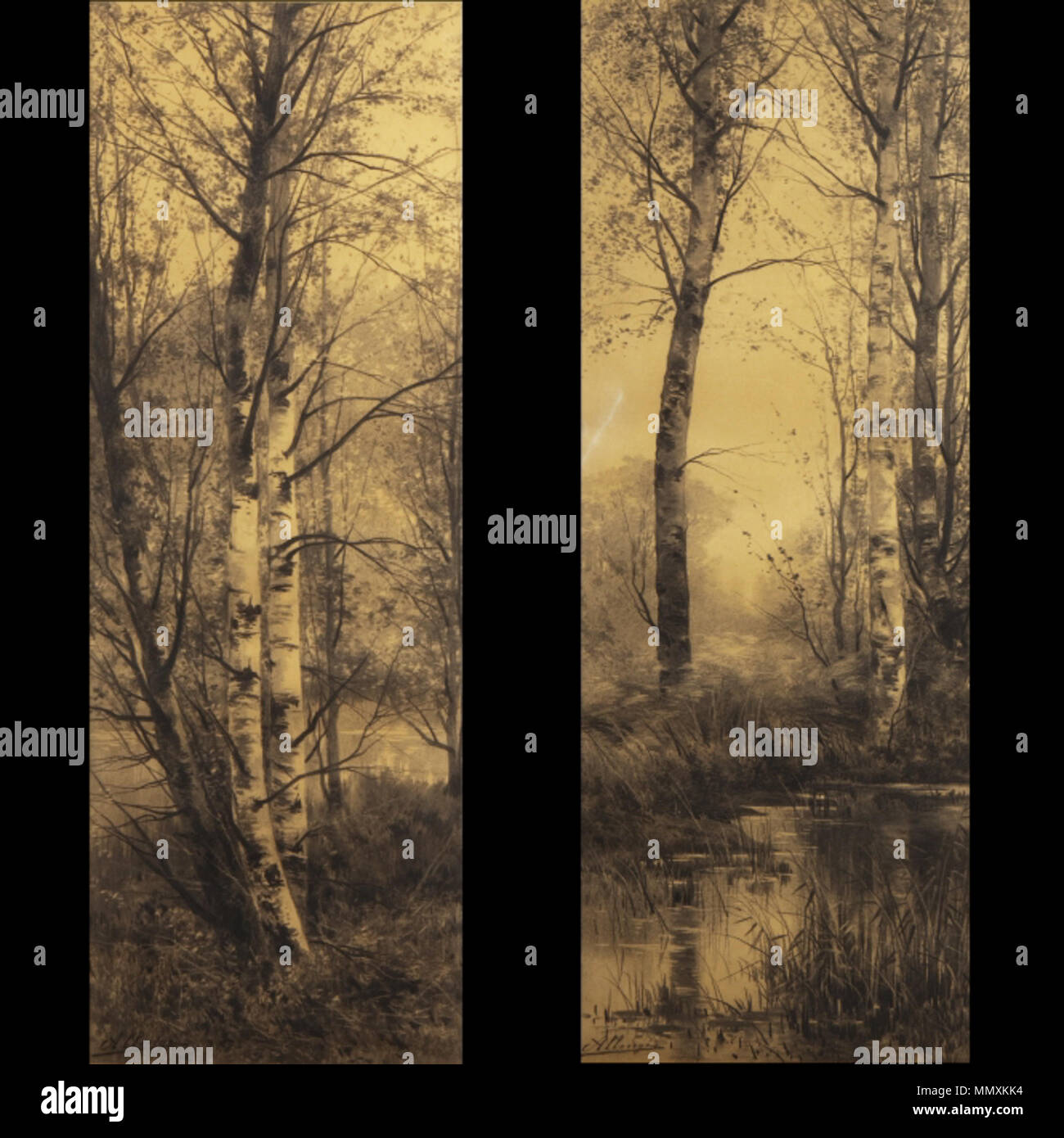 . English: Turf along the River Shore. . before 1899. Auguste Allongé ...