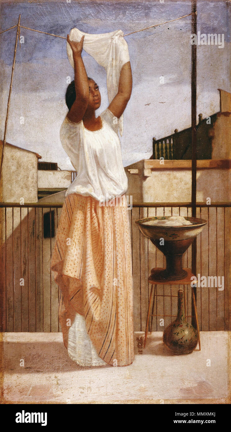 English: The Laundress . circa 1858. Francisco Laso - The Laundress ...
