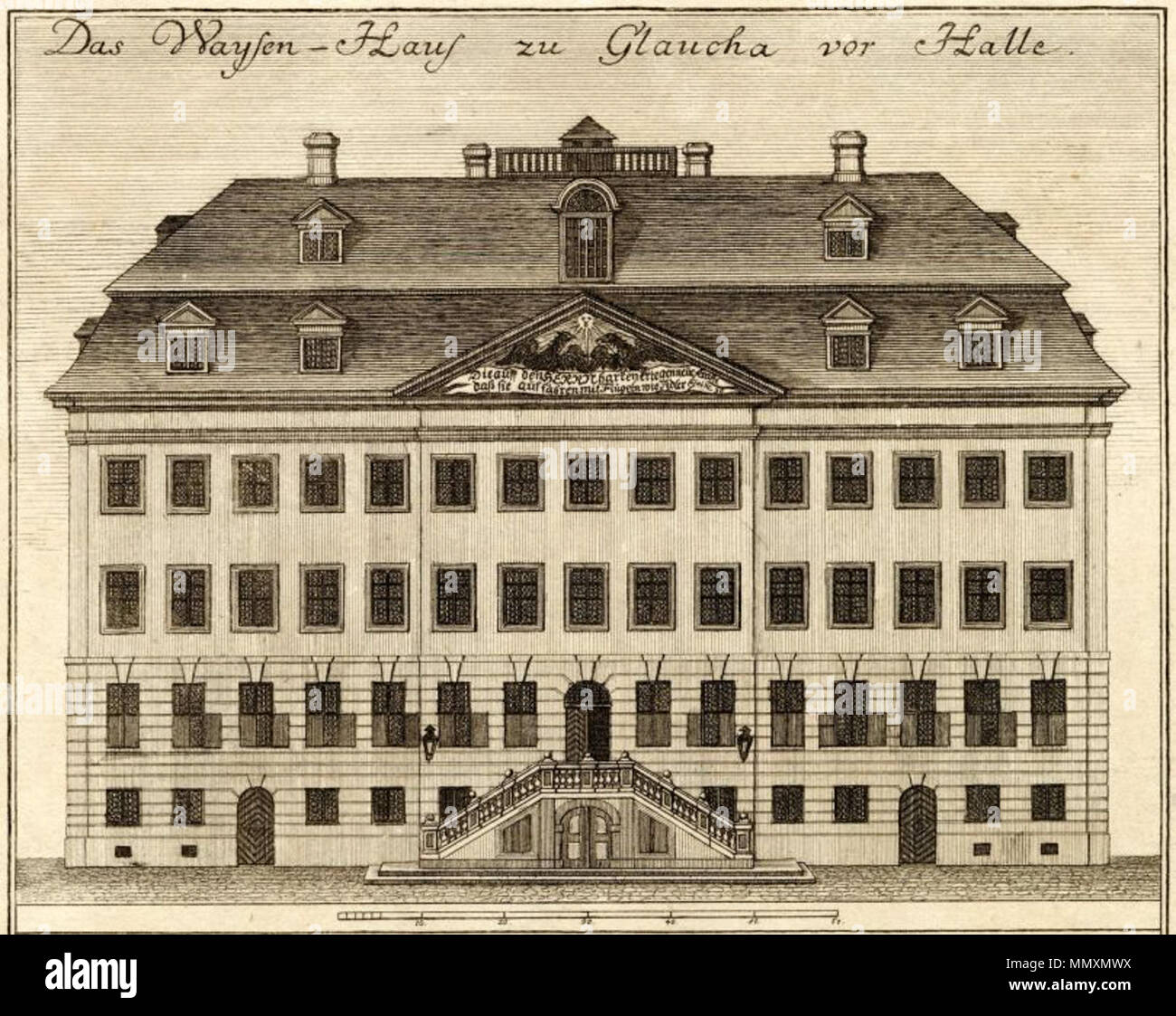 . The Francke Foundation in Halle/S., Germany. Historic orphanage ...