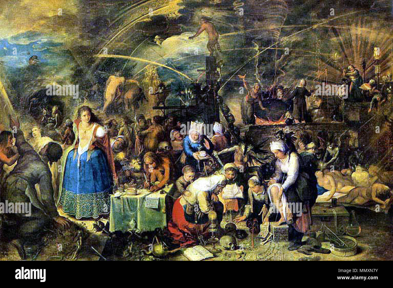 Assembly of Witches. 1607. Frans Francken d. J. 004b Stock Photo - Alamy