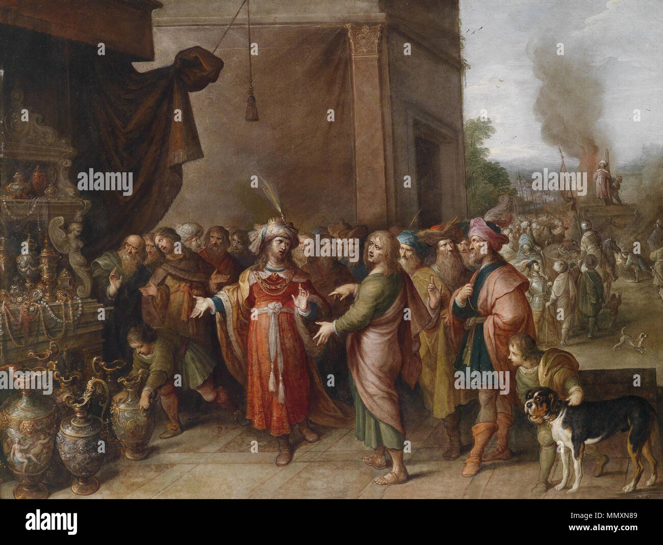 Frans Francken II Krösus zeigt Solon seine Schätze Stock Photo - Alamy