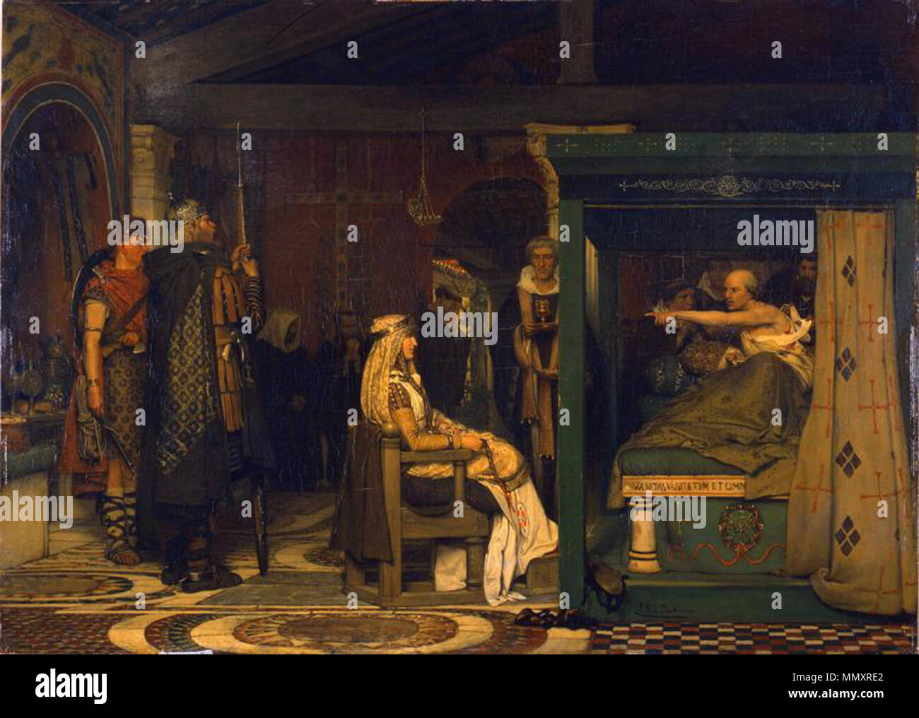 . English: The subject of the picture Fredegund by the Deathbed of ...