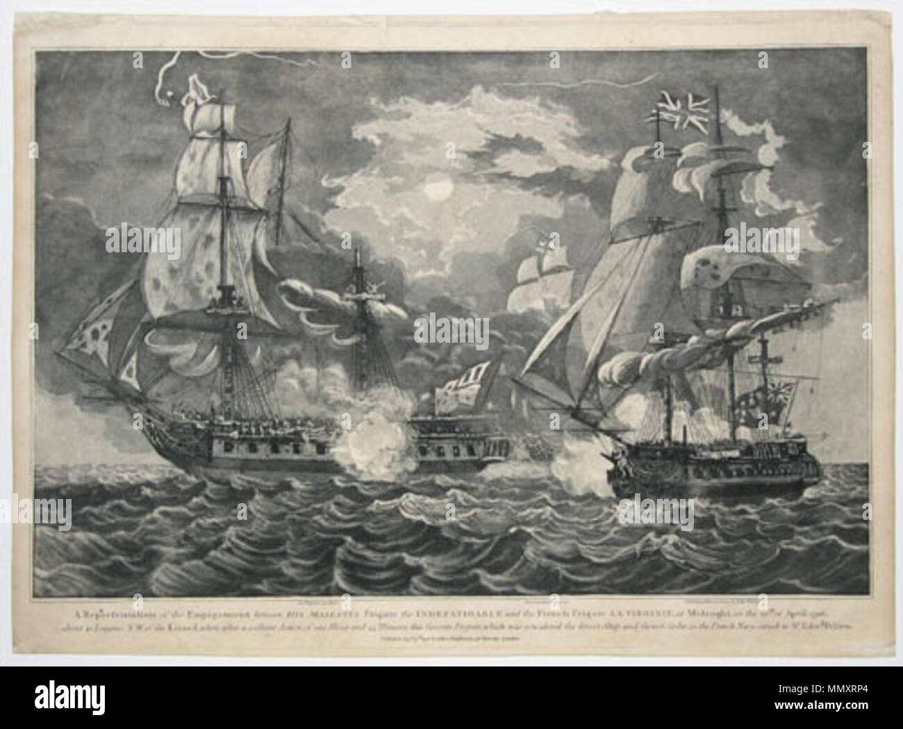. A Representation of the Engagement between His Majesty's Frigate the ...