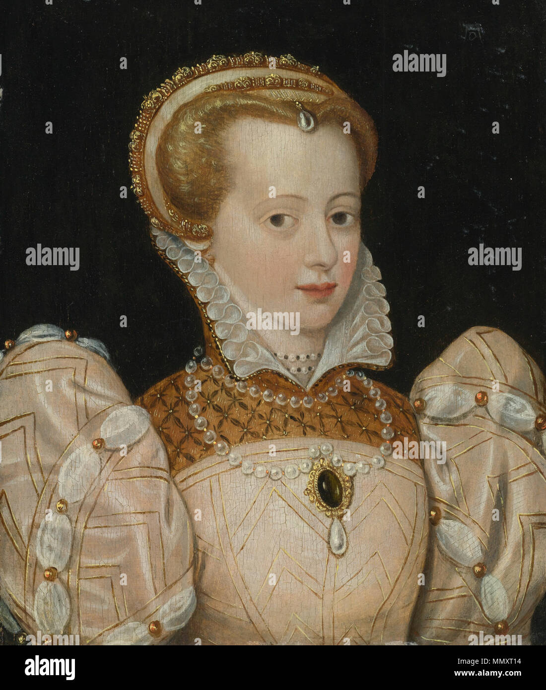 . English: Portrait of a lady. . circa 1565. French School Portrait of ...