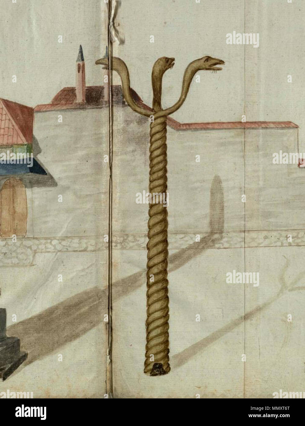 . English: Serpent Column . 1574. Unknown 16th-century German-speaking ...