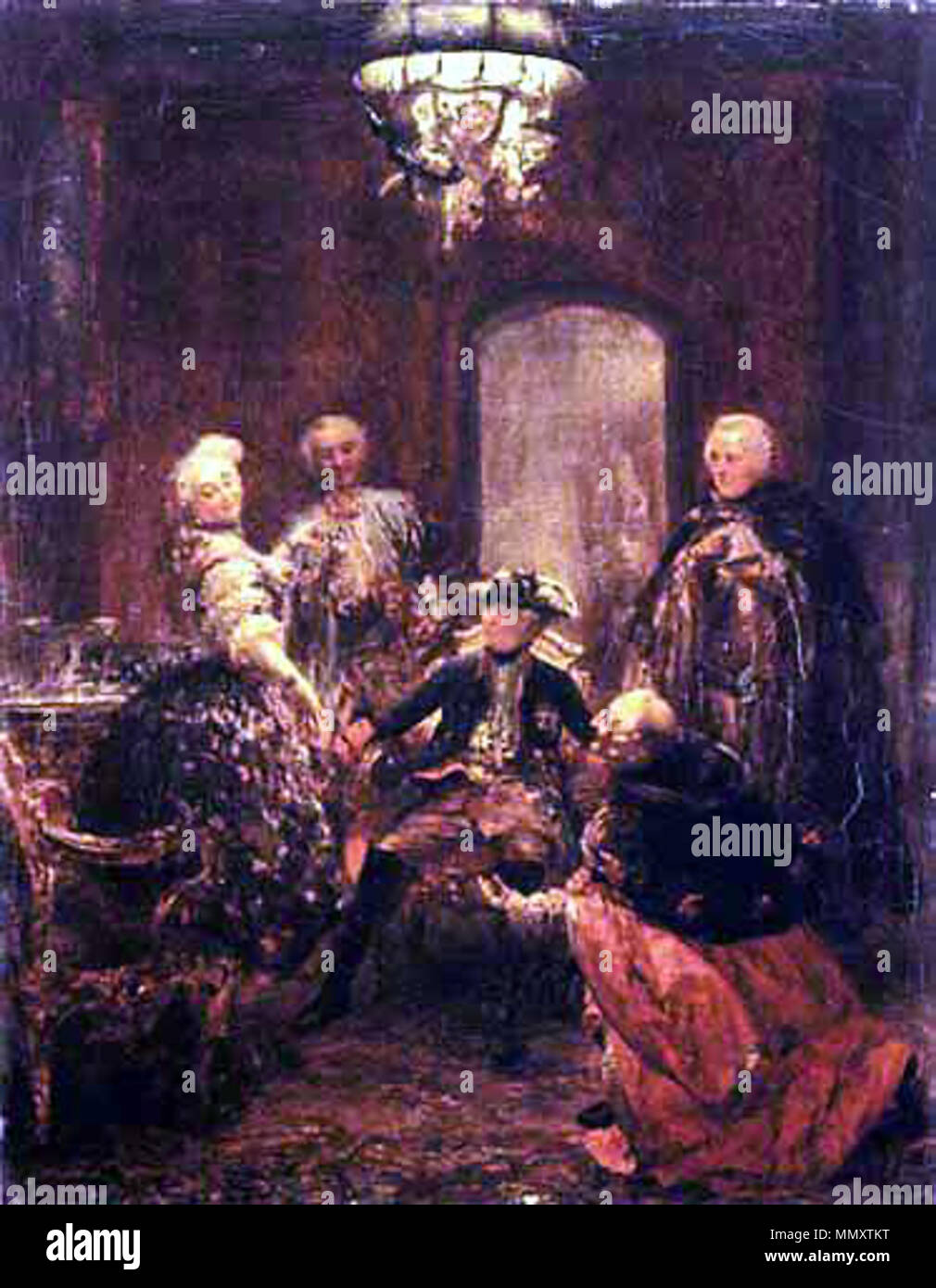 Friedrich II und die Tänzerin Barbarina - Menzel Stock Photo - Alamy