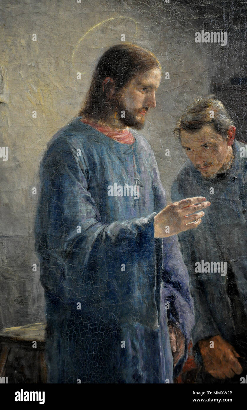 . Detail German: Das Tischgebet The Mealtime Prayer. 1885. Fritz von ...