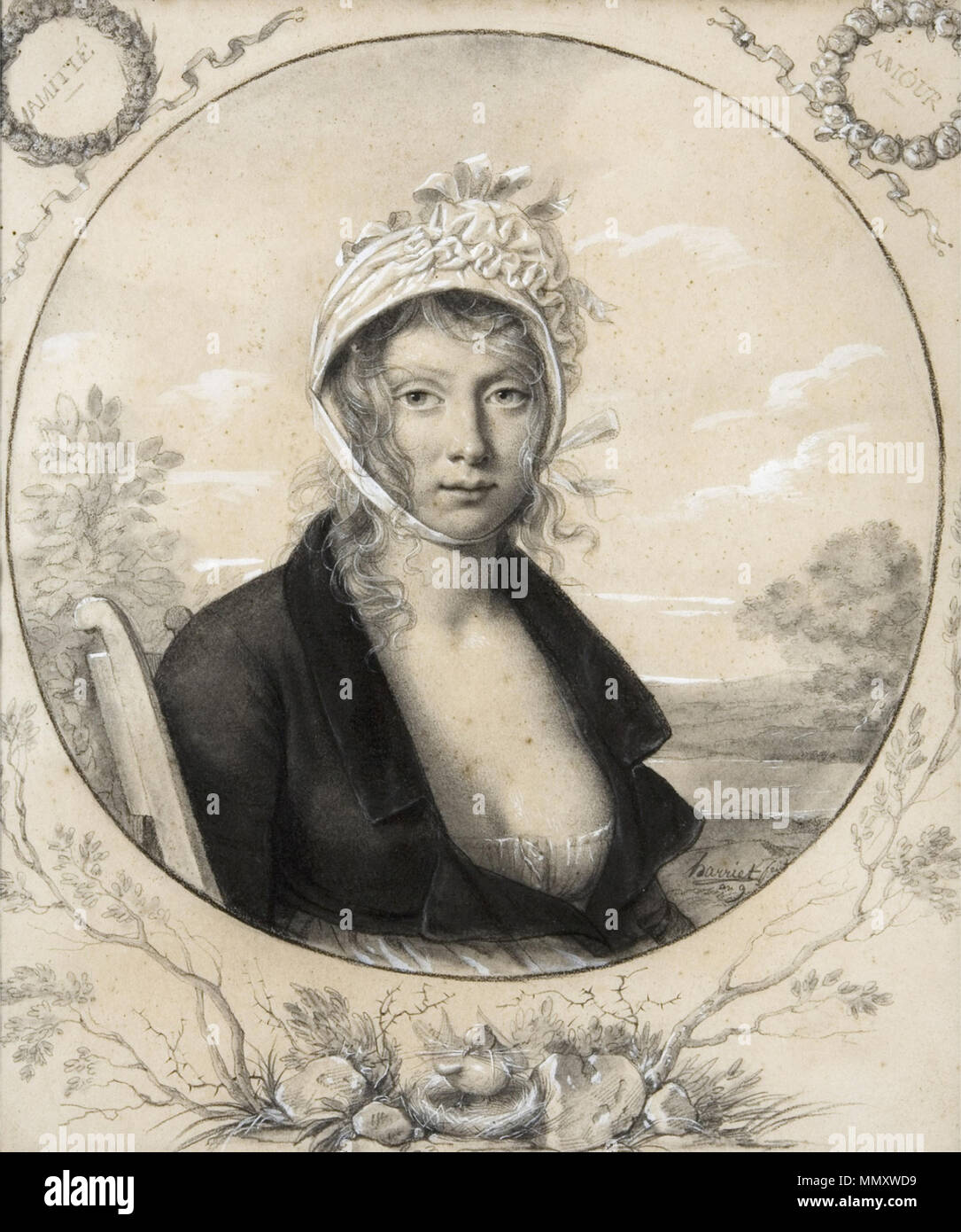 MMT287102 Portrait of the wife of the artist Fulchran-Jean Harriet ...